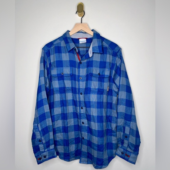 Columbia | Shirts | Mens Columbia Blue And Gray Plaid Flannel | Poshmark